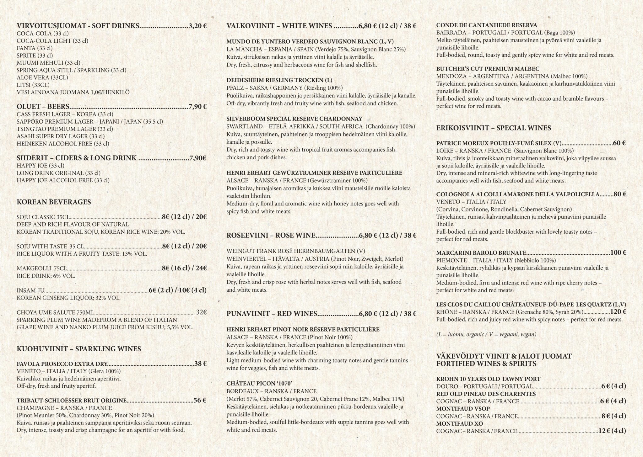 Menu – Chingu BBQ Helsinki & Vantaa